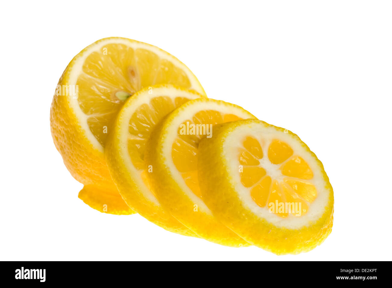 Lemon on white background Stock Photo - Alamy
