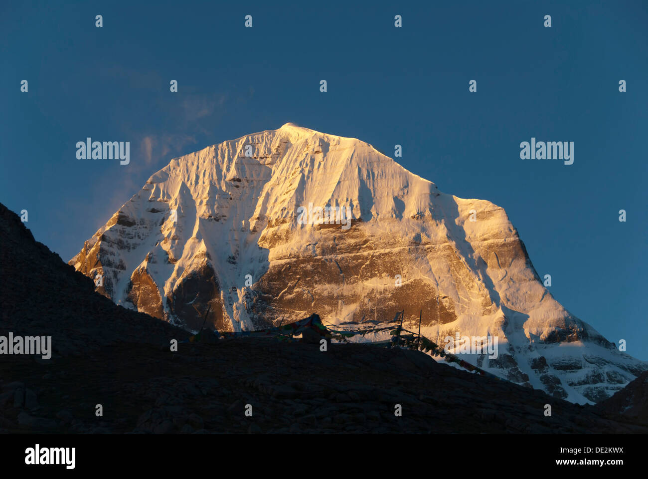 Tibetan Buddhism, snow-capped sacred Mount Kailash, or Gang Rinpoche ...