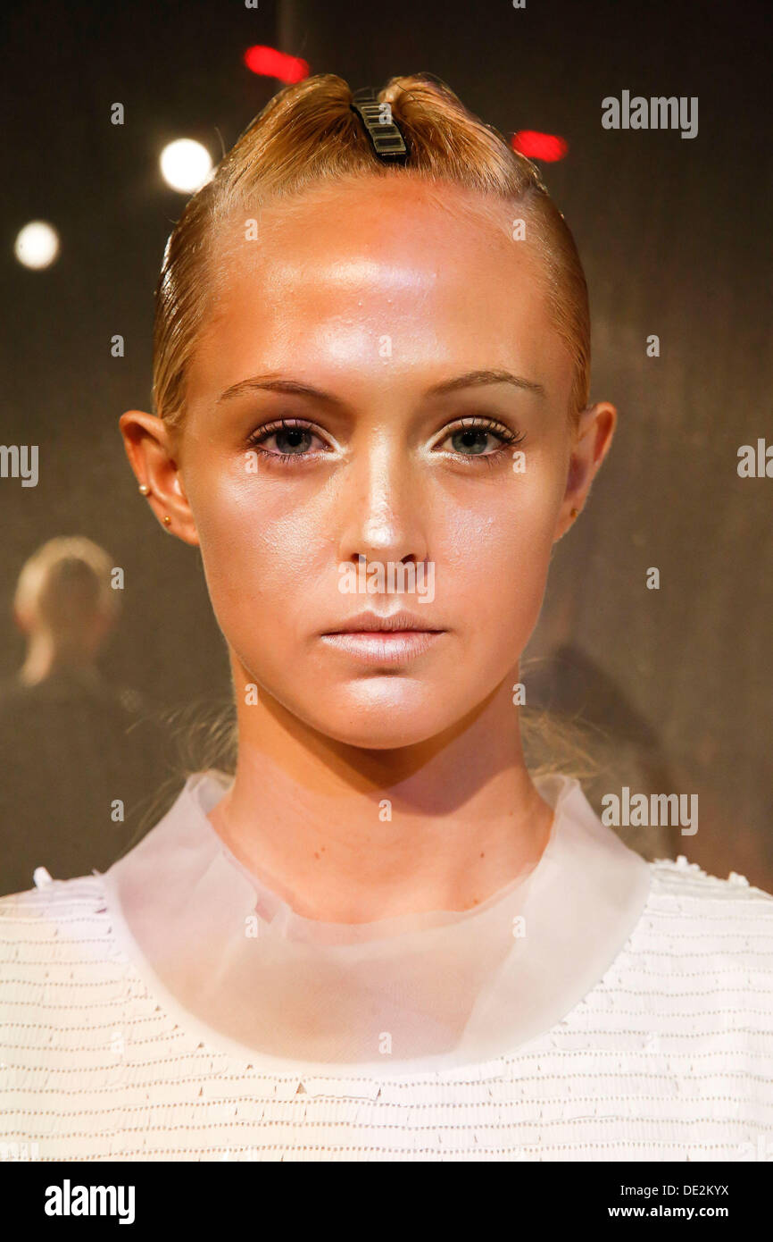 New York, NY, USA. 9th Sept, 2013. Models wear the dress designs of ...