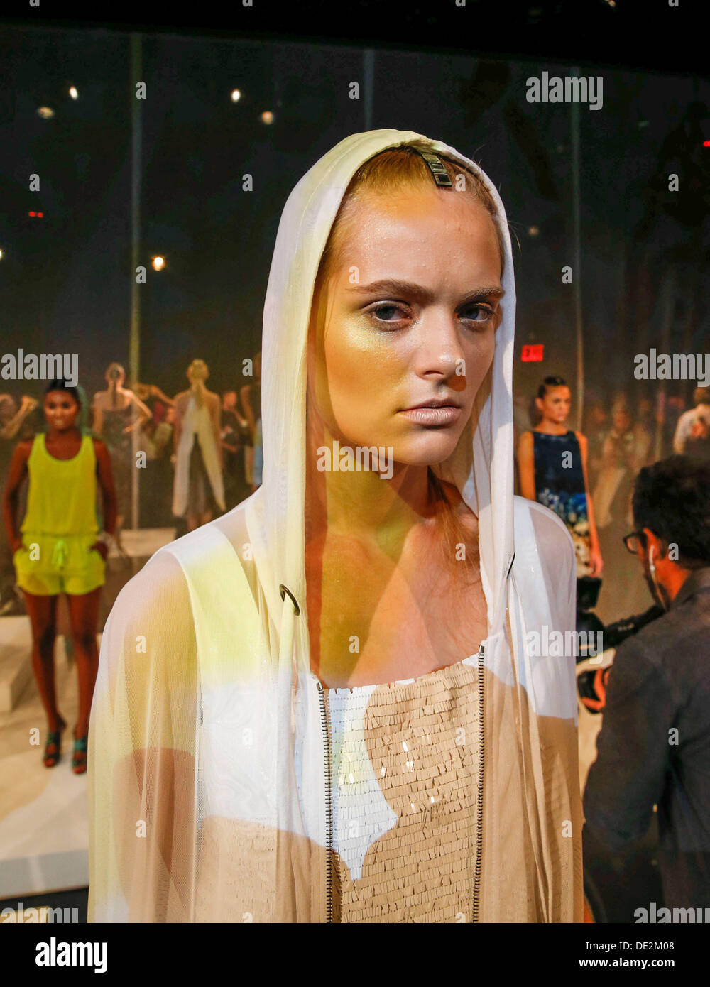 New York, NY, USA. 9th Sept, 2013. Models wear the dress designs of ...