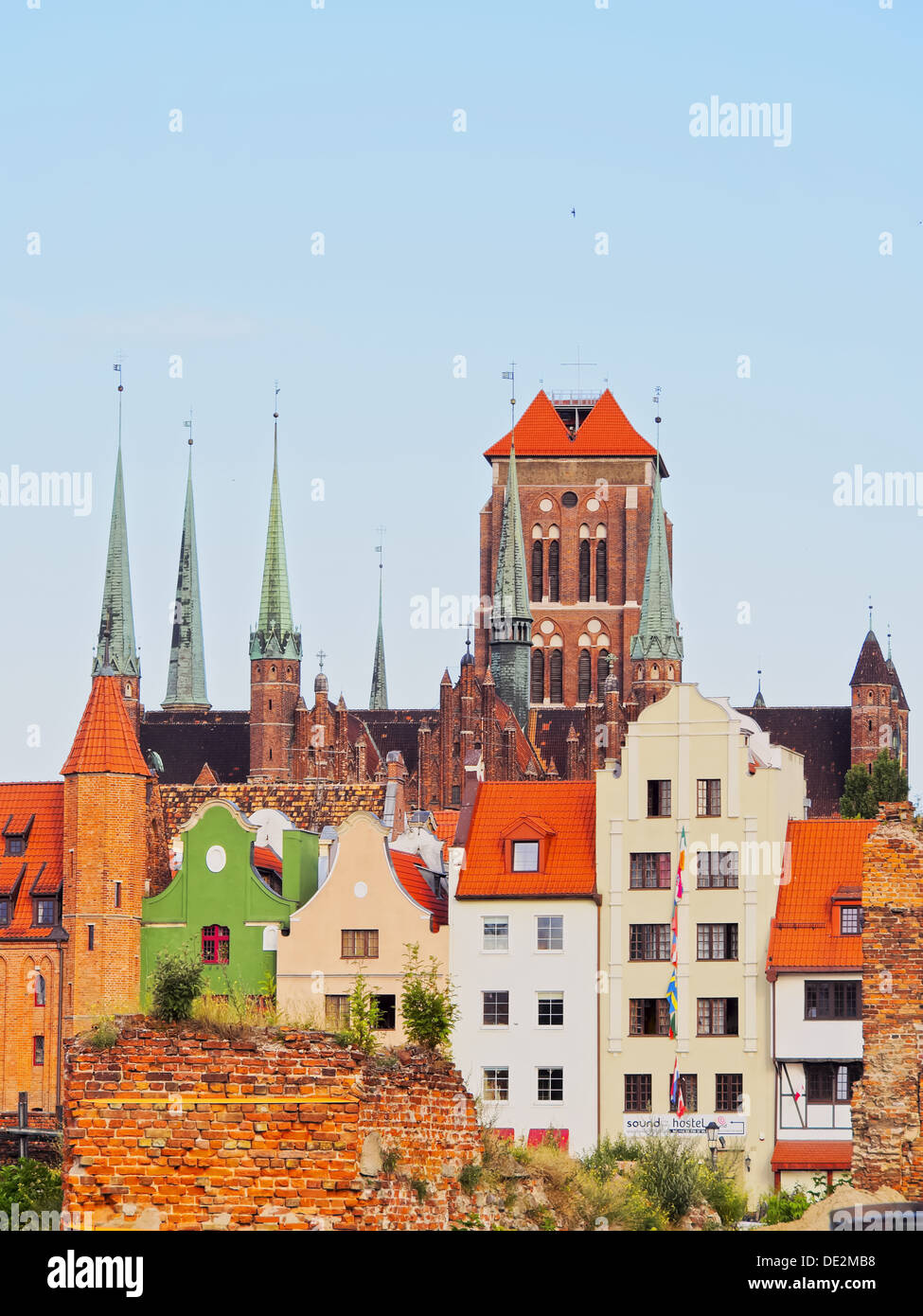 View of Gdansk and its beautiful colorful houses, Poland Stock Photo ...