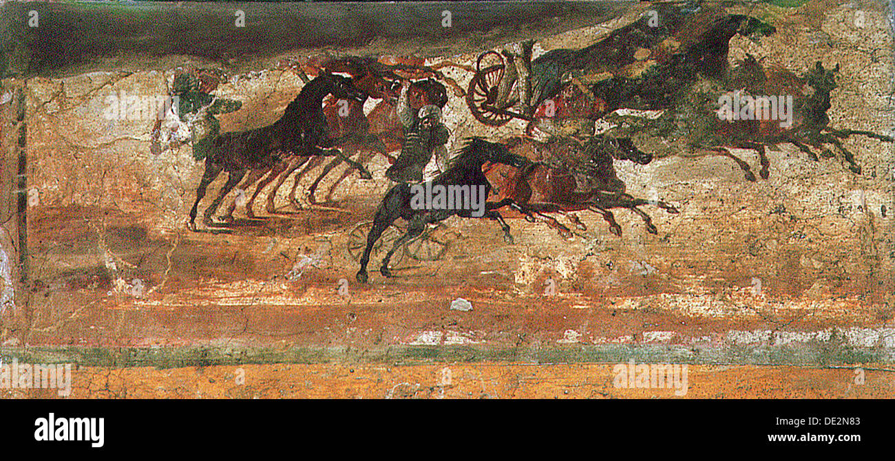 Roman chariot race painting hi-res stock photography and images - Alamy