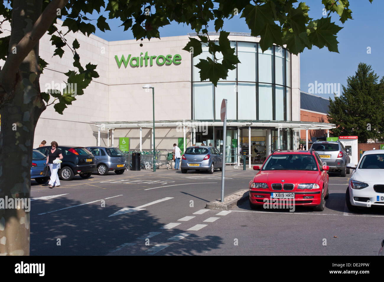 Entrance to Waitrose supermarket in Wallingford, Oxfordshire Stock ...