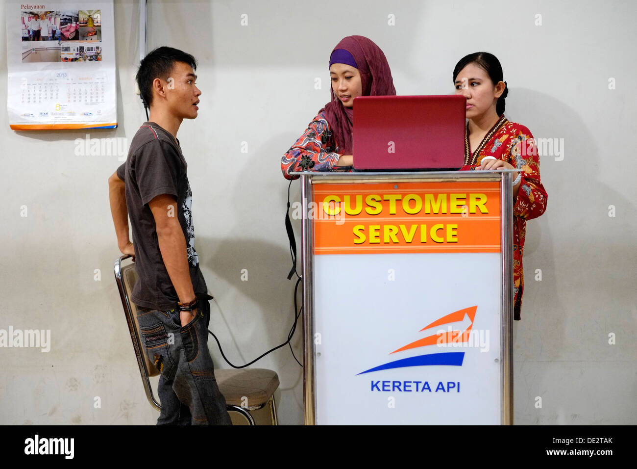 Customer services station hi-res stock photography and images - Alamy