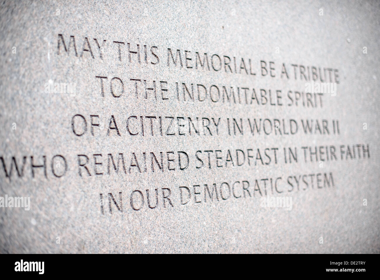 WASHINGTON DC, United States — An inscription that reads "May this ...