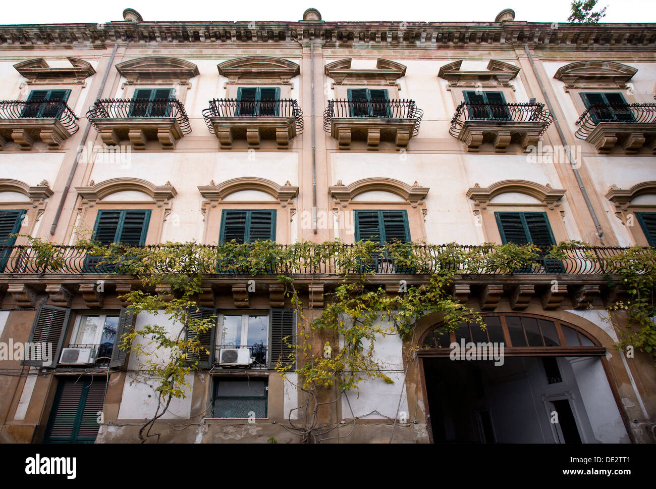 Typical Sicilian Architecture in the City of Palermo, Sicily Stock ...
