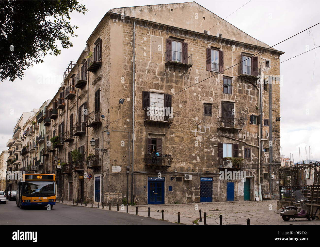 Typical Sicilian Architecture in the City of Palermo, Sicily Stock ...