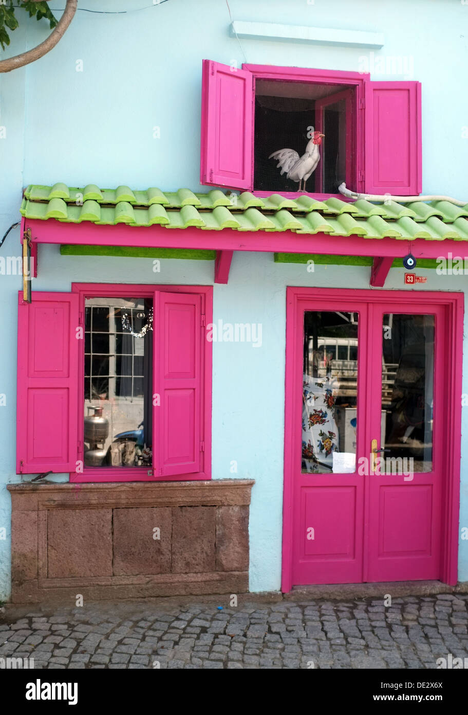 Little shop in vibrant colors Stock Photo - Alamy