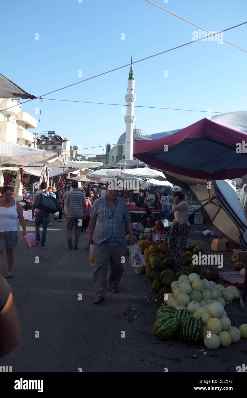 Local Turkish outdoor market Stock Photo - Alamy