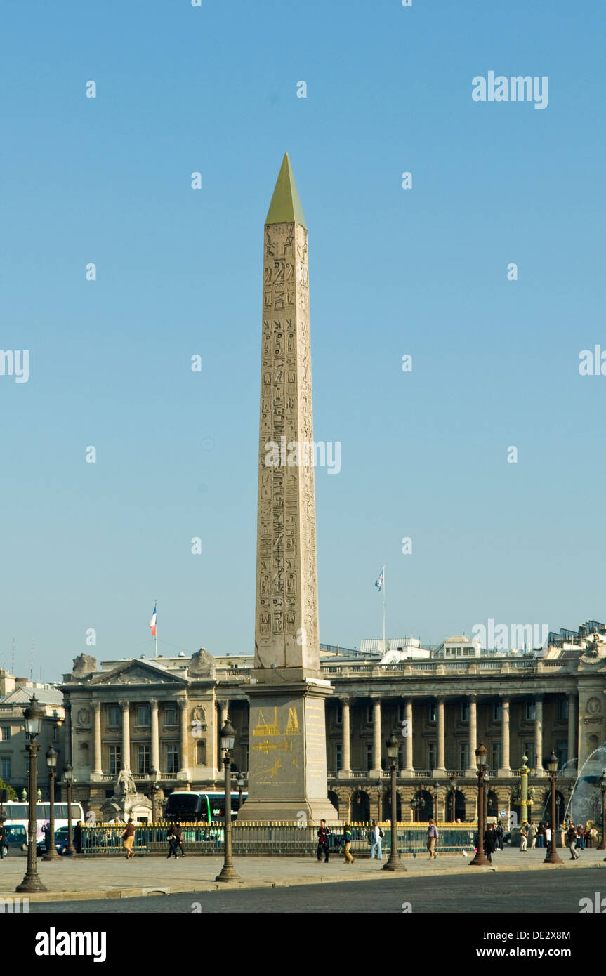 Obelisk of Luxor, Place de la Concorde, Paris, France Stock Photo - Alamy
