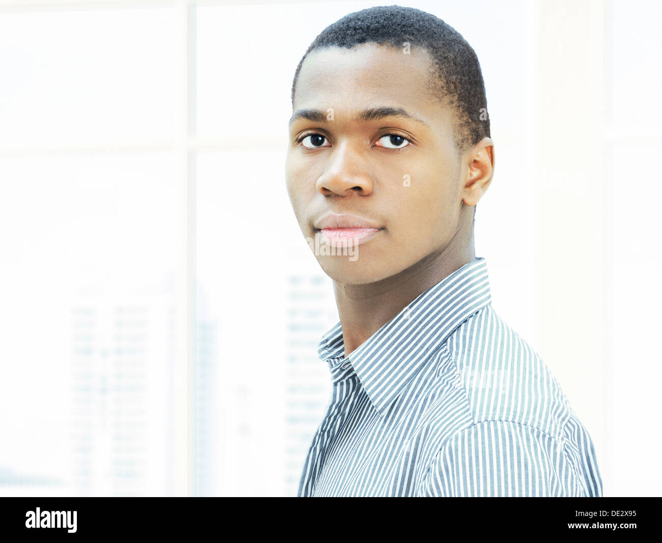 Young man, African-American businessman, American, serious face ... Young man, African-American businessman, American, serious face ...