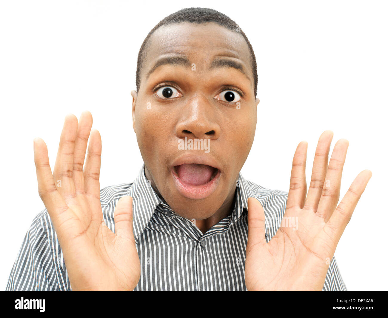 Young man, African-American, American, surprised face, frightened Stock ... Young man, African-American, American, surprised face, frightened Stock ...