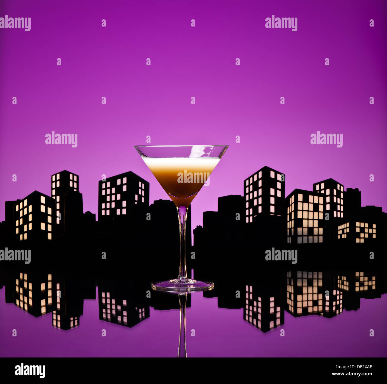 Metropolis Coffee Martini cocktail in skyline setting Stock Photo - Alamy