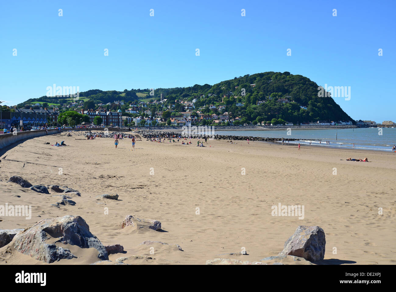 Beach view, Minehead, Somerset, England, United Kingdom Stock Photo - Alamy