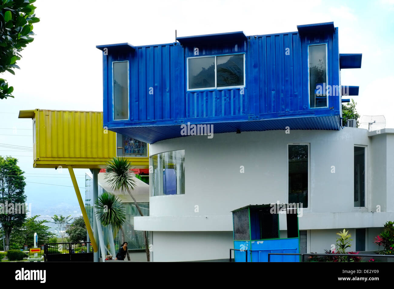 amin public library constructed from disused shipping containers in ...