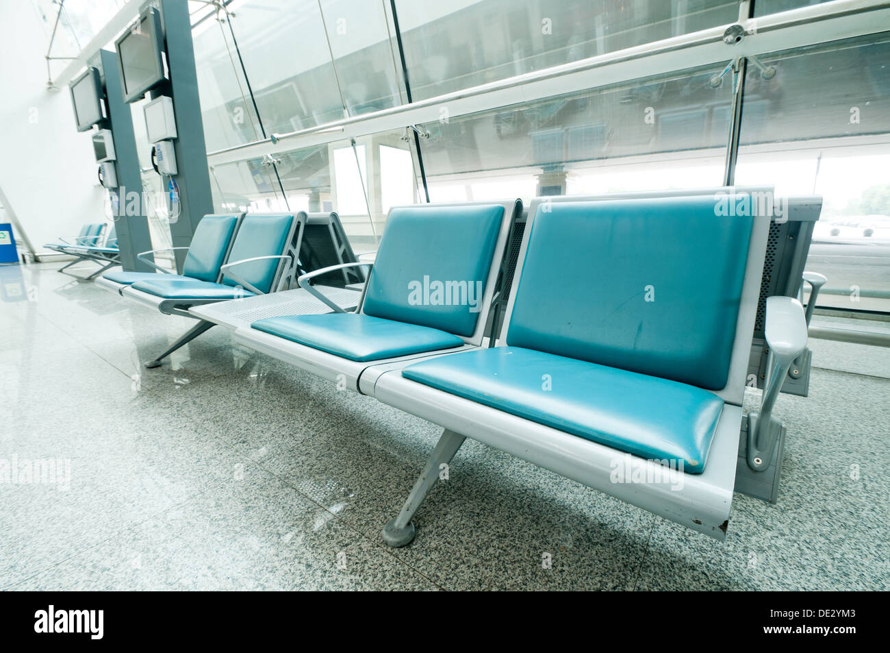 Bench in the shanghai pudong airport.interior of the airport Stock ...