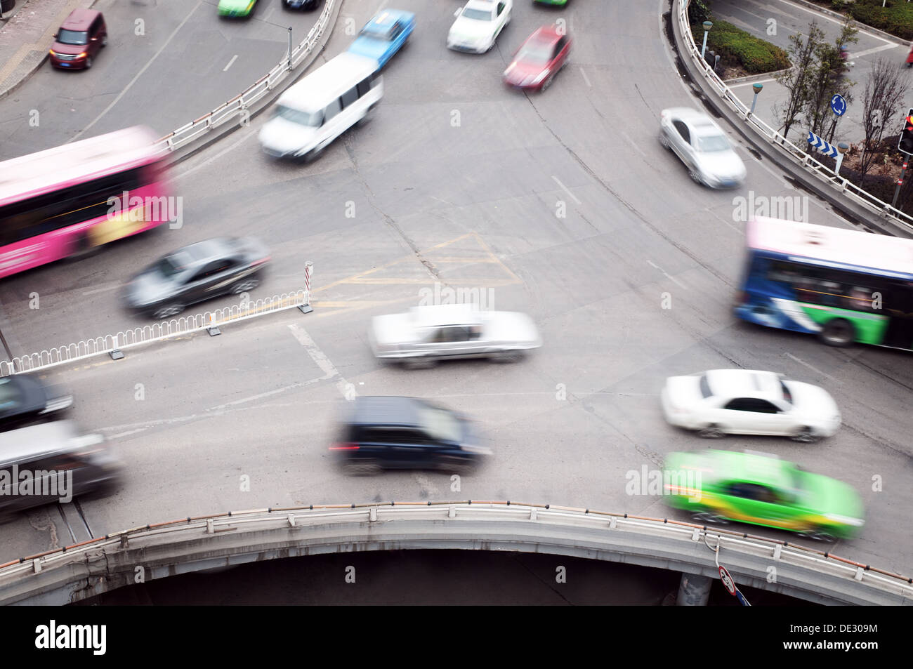 group of cars on the street road at shanghai china Stock Photo - Alamy