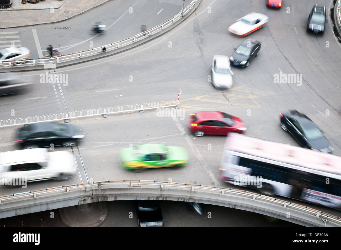 group of cars on the street road at shanghai china Stock Photo - Alamy
