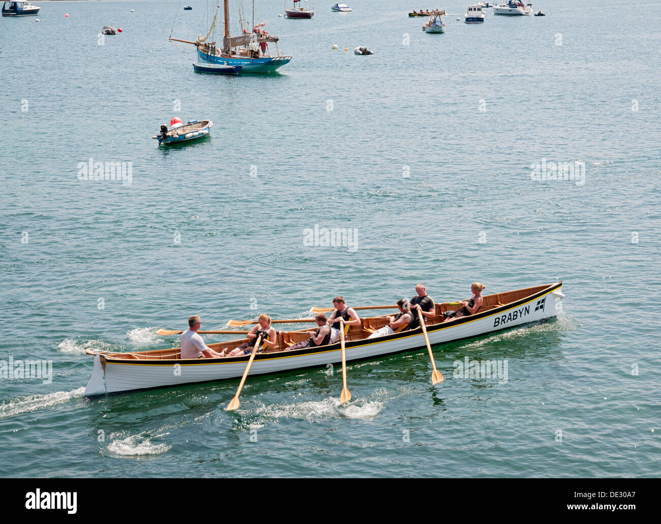 St mawes pilot gig rowing boat hi-res stock photography and images - Alamy