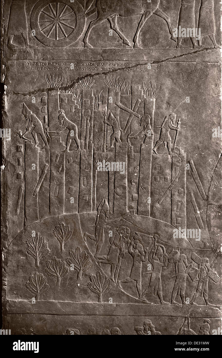 Stone relief from palace ashurbanipal hi-res stock photography and ...