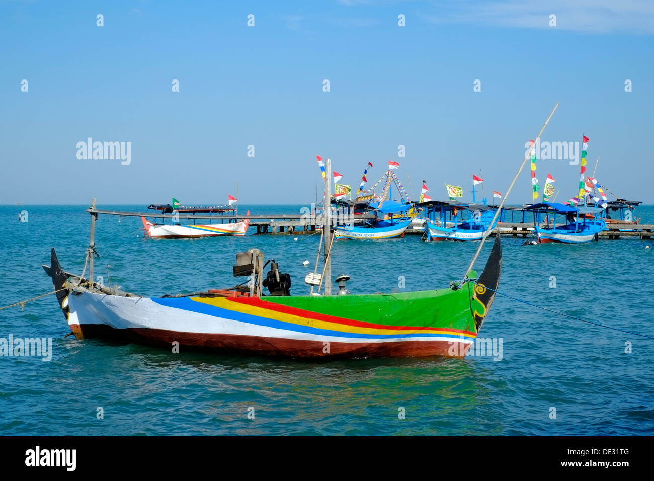 traditional fishing boats at jepara java indonesia Stock Photo - Alamy
