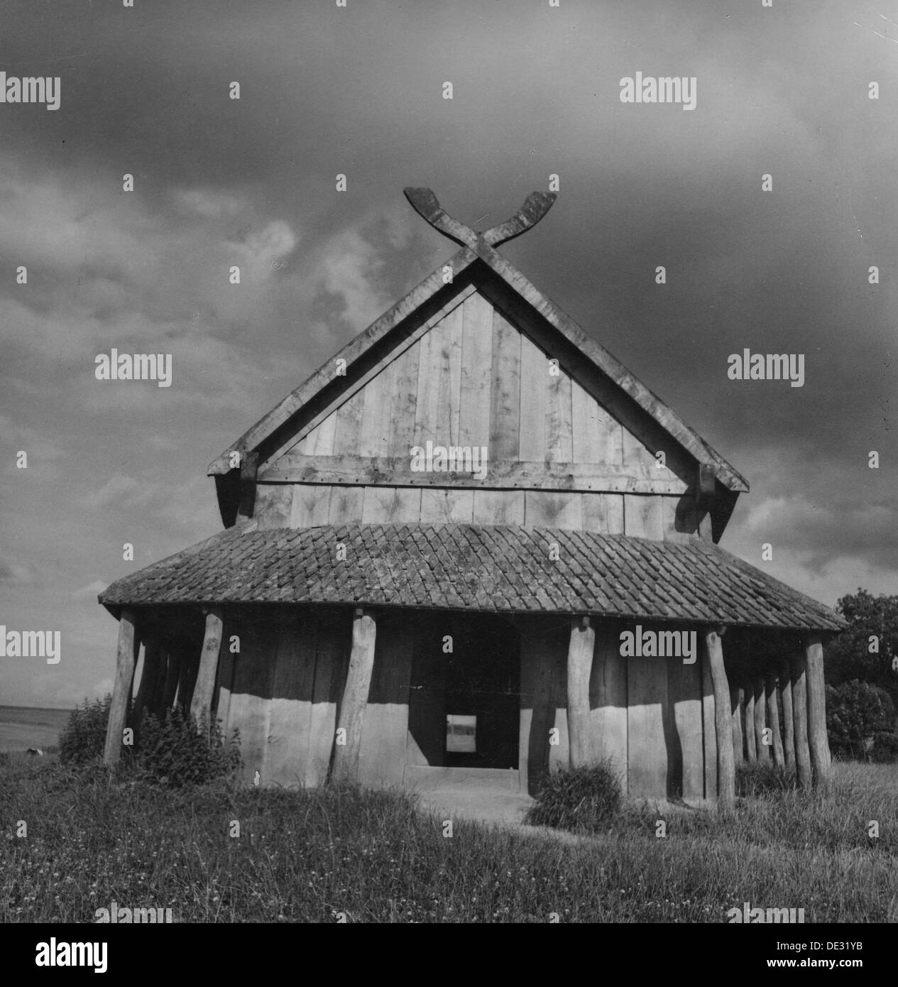 Reconstruction of the norse settlement hi-res stock photography and ...