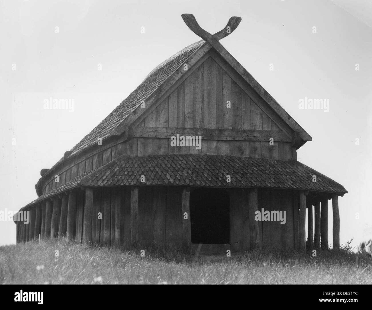 Reconstruction of the norse settlement hi-res stock photography and ...