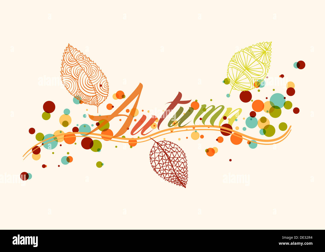 Fall season leaves illustration background. EPS vector Stock Photo - Alamy