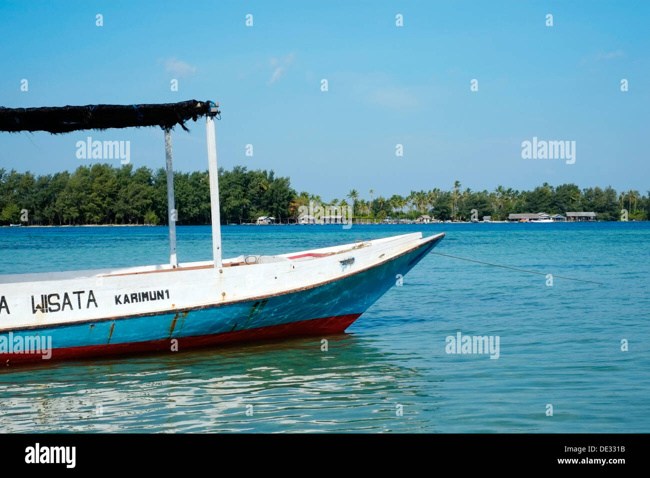 traditional small fishing boat used for tourism on karimunjawa island ...
