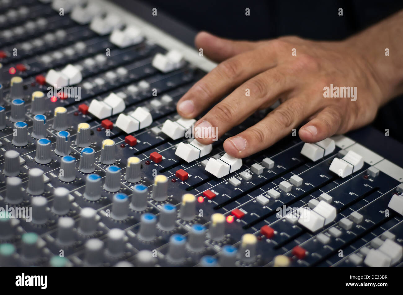 Pro audio mixing pult at a recording studio Stock Photo - Alamy