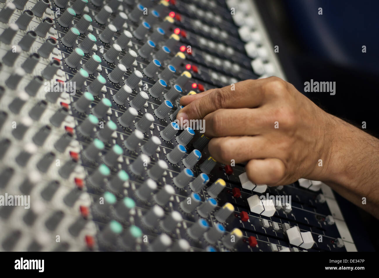 Pro audio mixing pult at a recording studio Stock Photo - Alamy