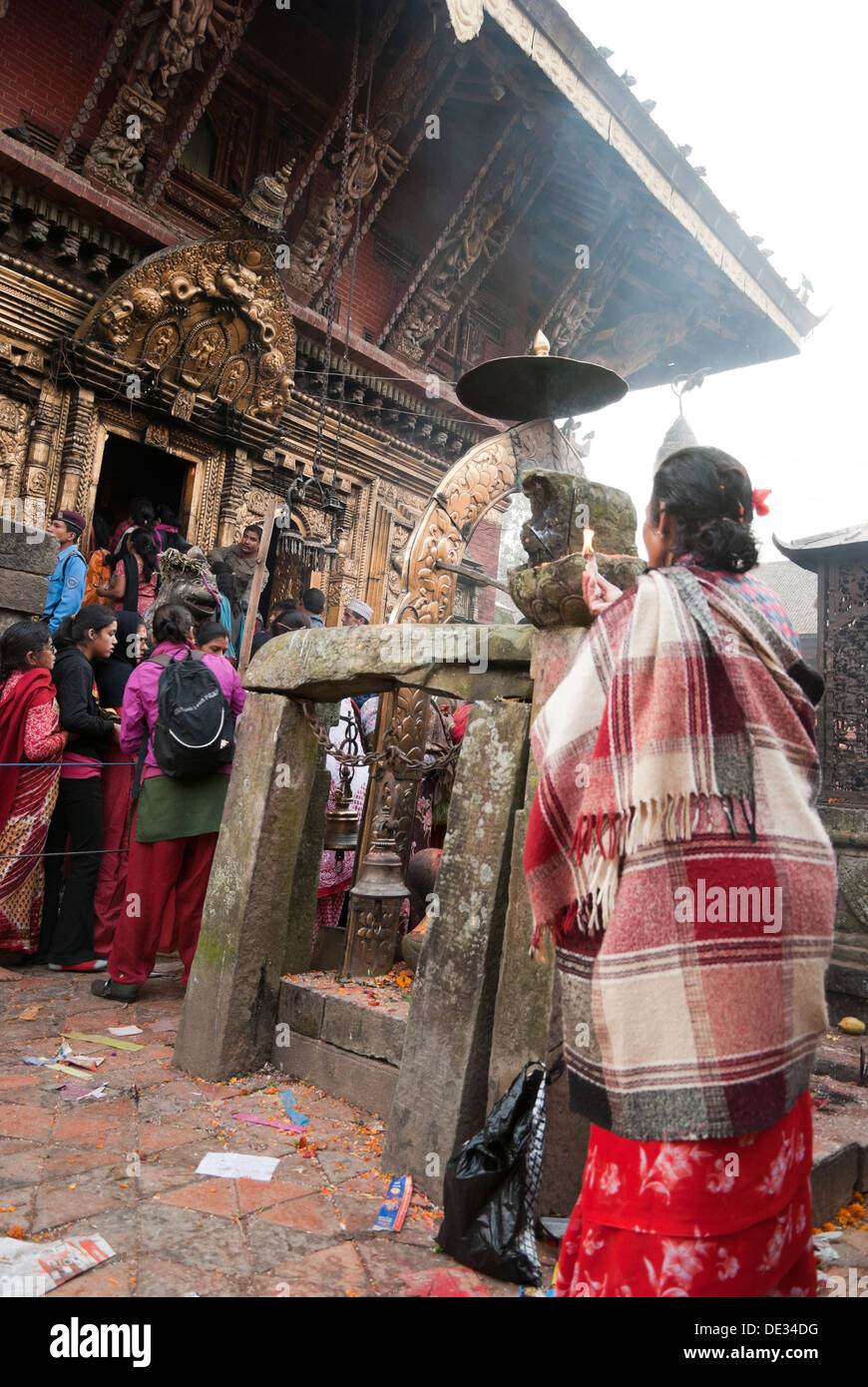 Praying with Holy Fire Stock Photo - Alamy