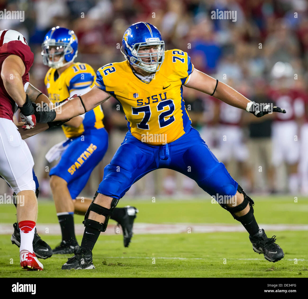 September 07, 2013: San Jose State Spartans offensive tackle Wes ...