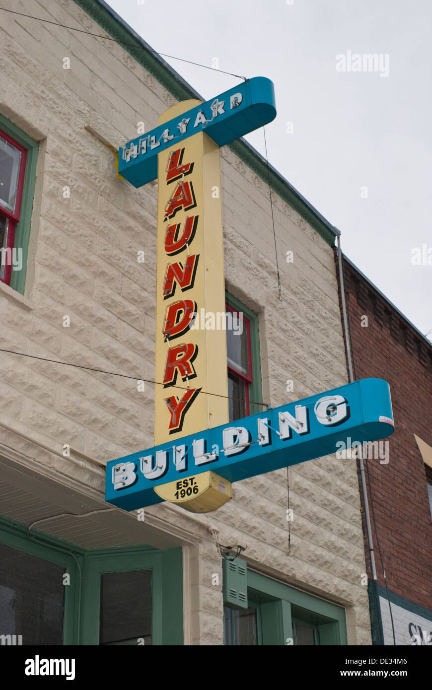 Restored sign on the Hillyard Building in the Hillyard district of ...