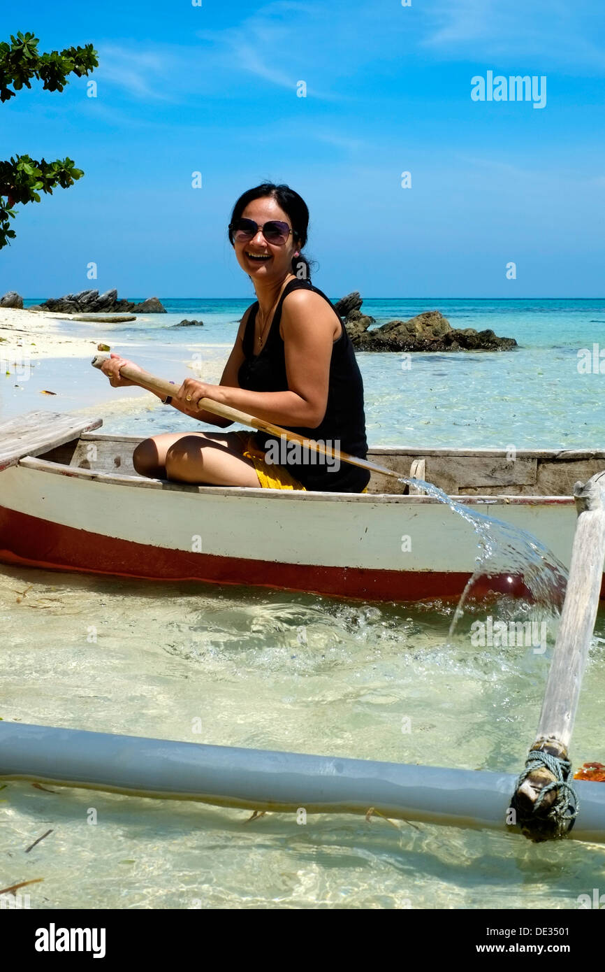 Traditional fishing boat in java island hi-res stock photography and ...
