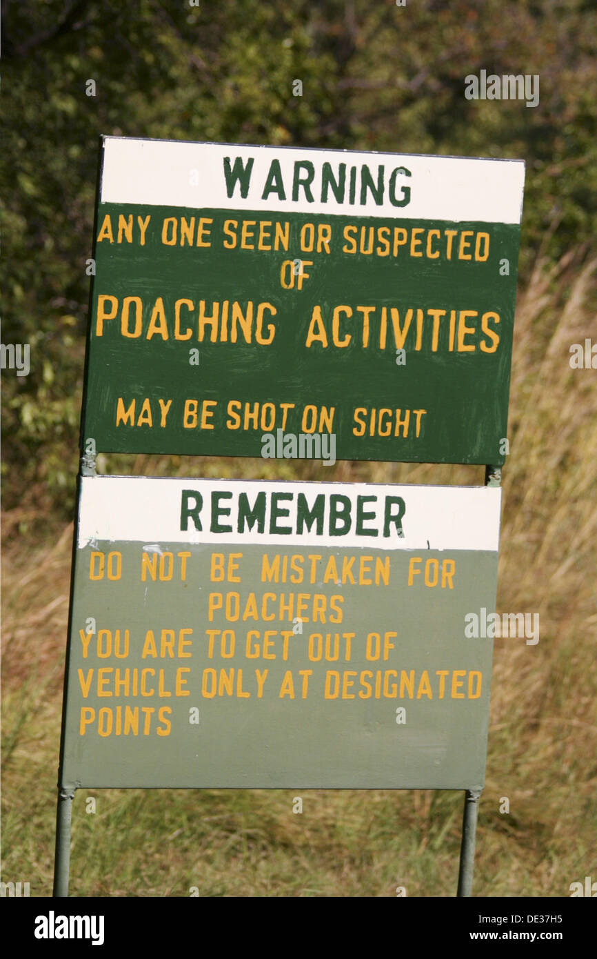 Warning sign poaching hi-res stock photography and images - Alamy