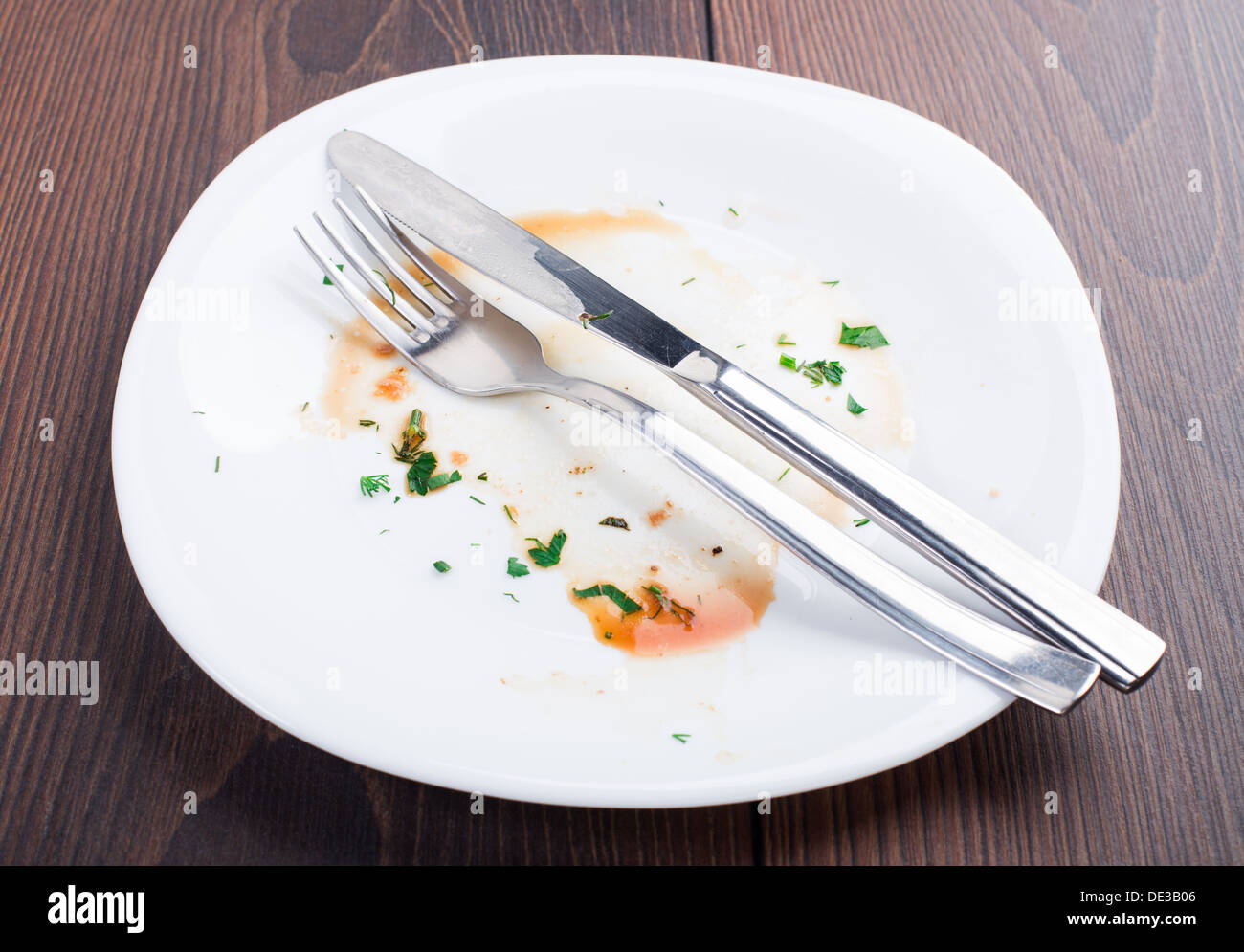 Left over food plate hi-res stock photography and images - Alamy