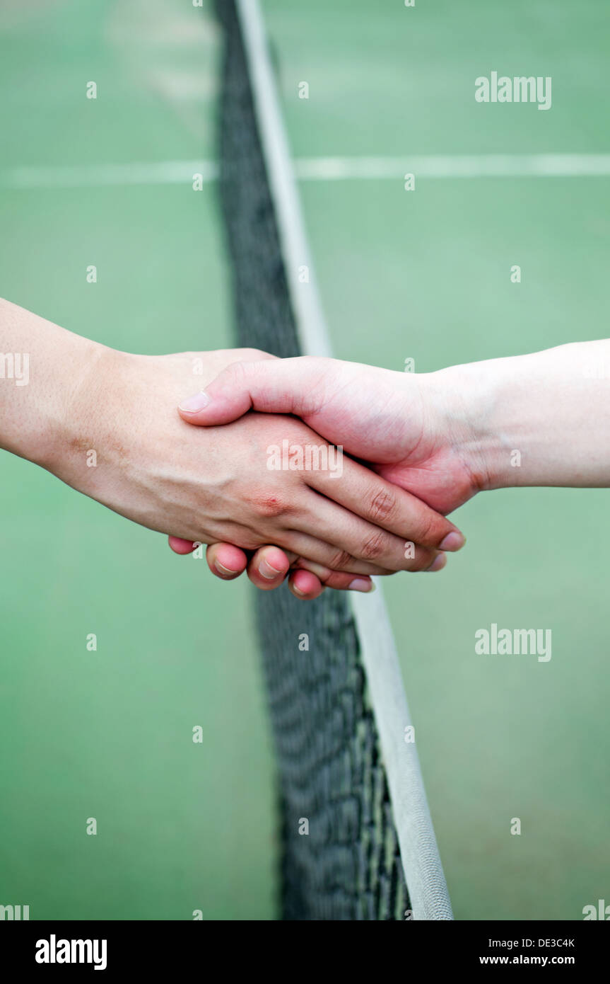 handshake at the end of match Stock Photo - Alamy