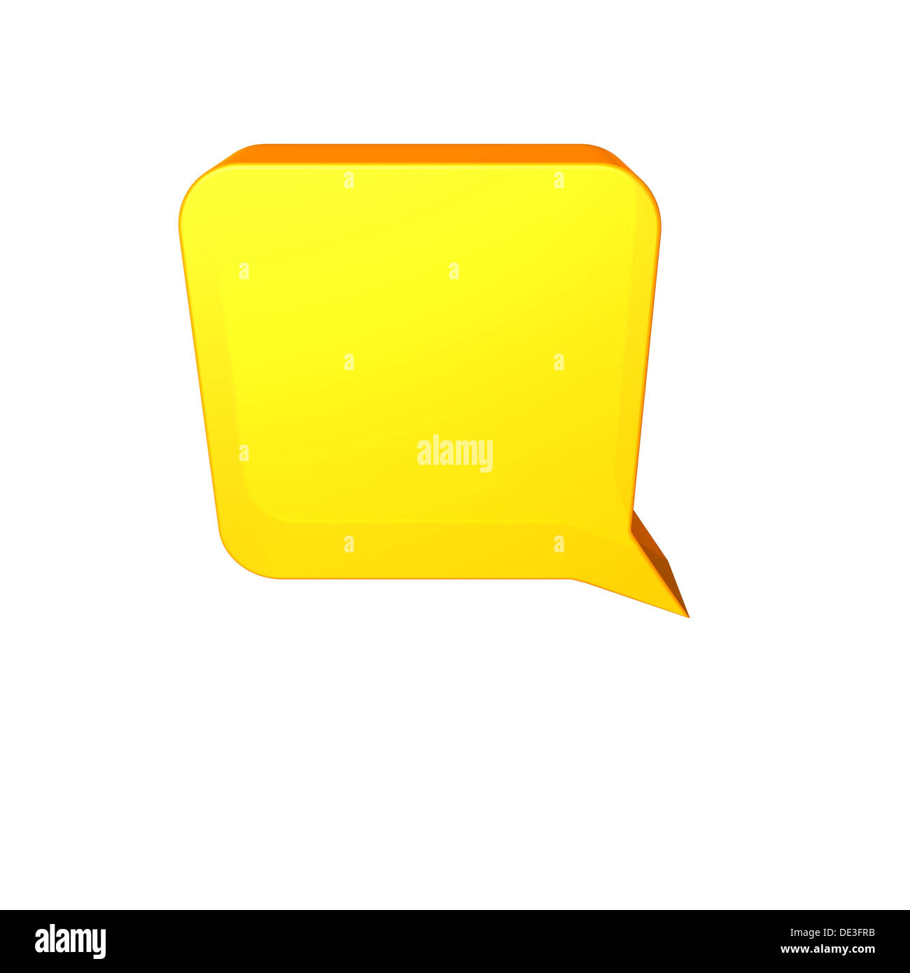 Yellow speech balloon Stock Photo - Alamy