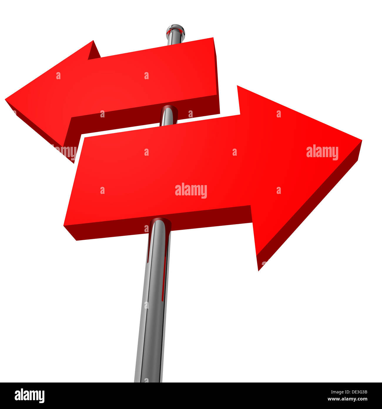 Push pins arrow isolated on white background Stock Photo - Alamy