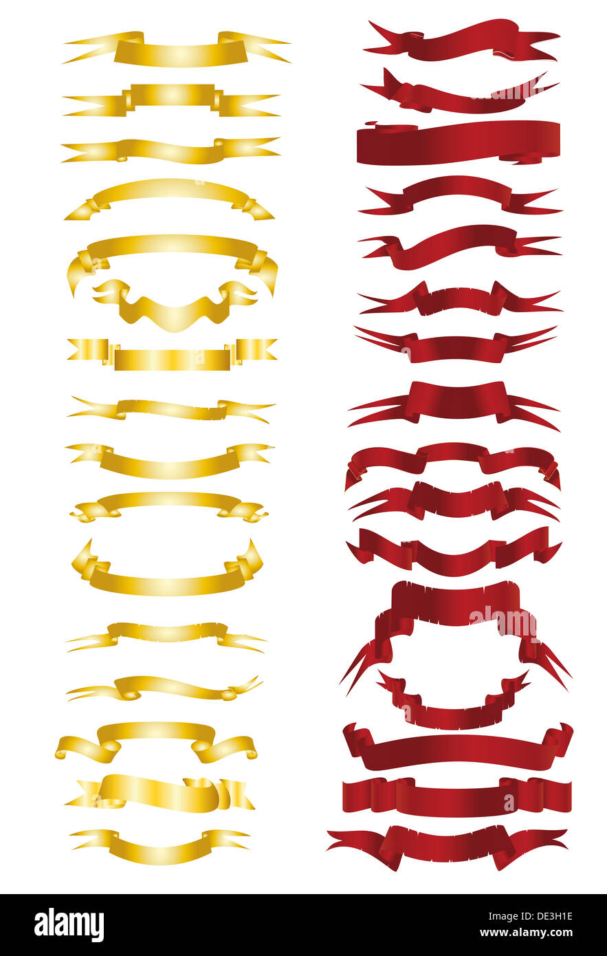 Stylized red ribbons hi-res stock photography and images - Alamy