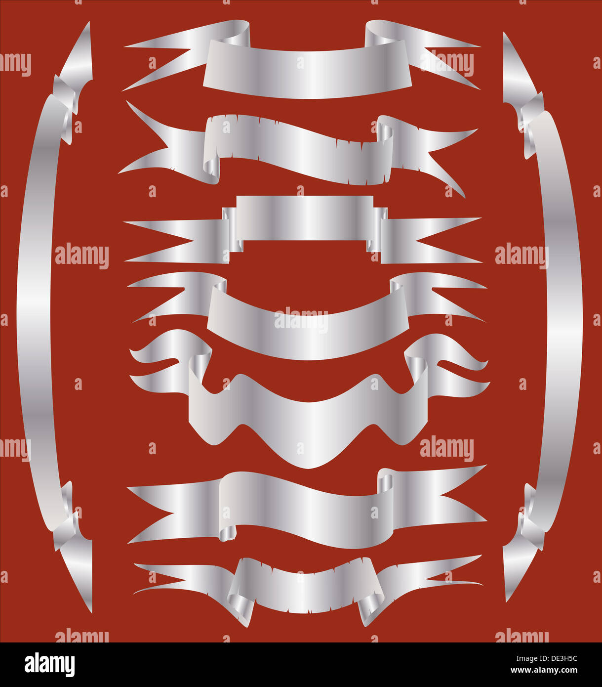 Stylized red ribbons hi-res stock photography and images - Alamy
