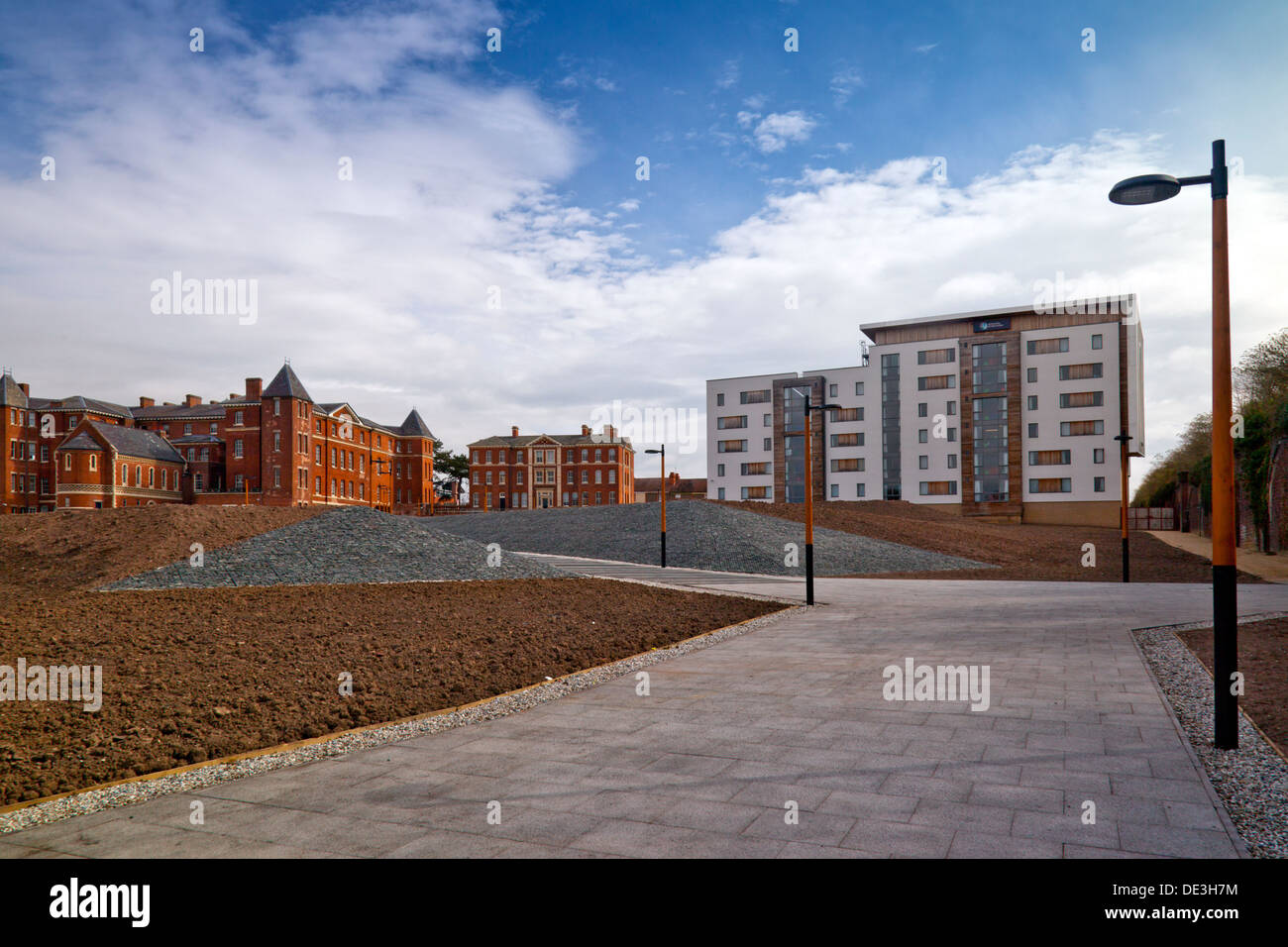Old (refurbished hospital) and new student accommodation at The ...