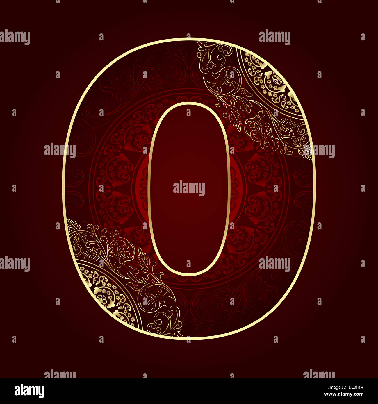 Floral number zero design hi-res stock photography and images - Alamy