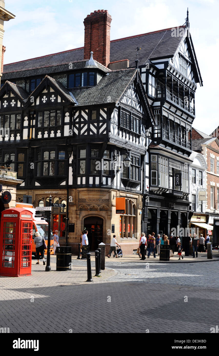 Old Tudor buildings in Chester Stock Photo - Alamy