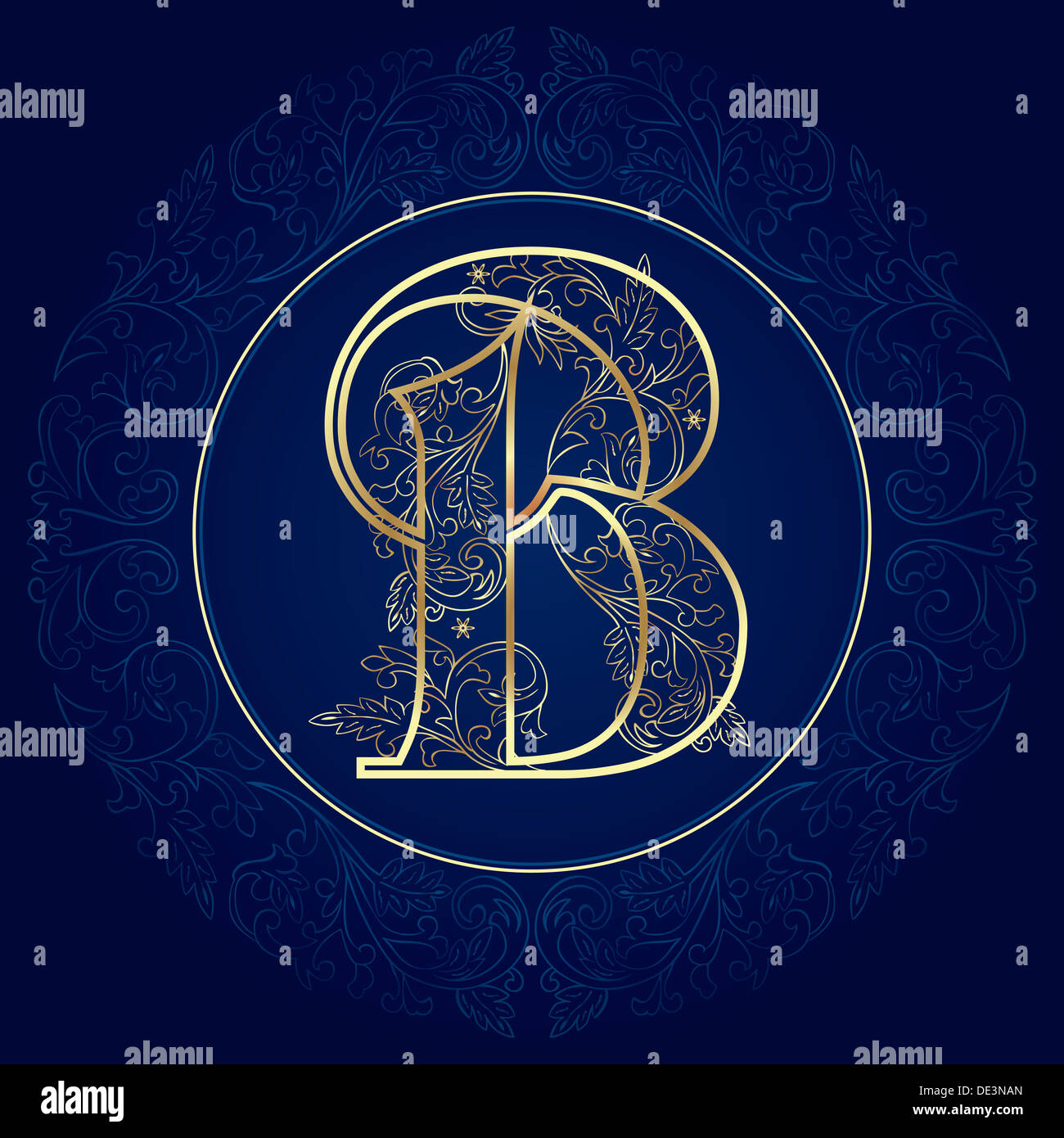Letter b vintage decorative hi-res stock photography and images - Alamy