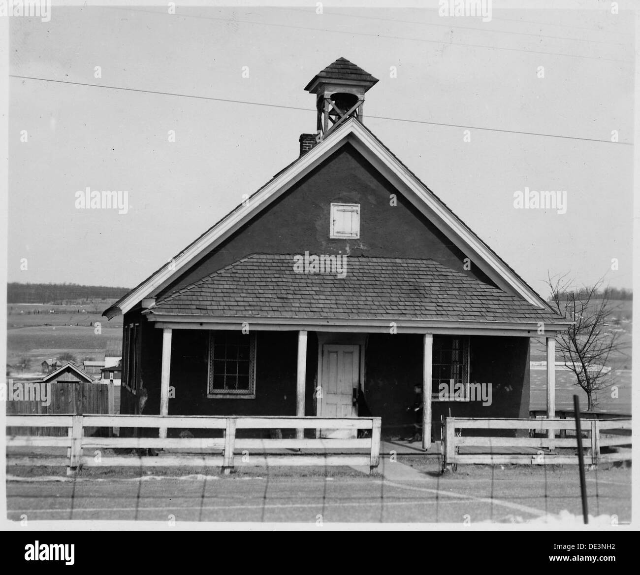 An exterior view of an Old-Order Amish schoolhouse in Lancaster County ...
