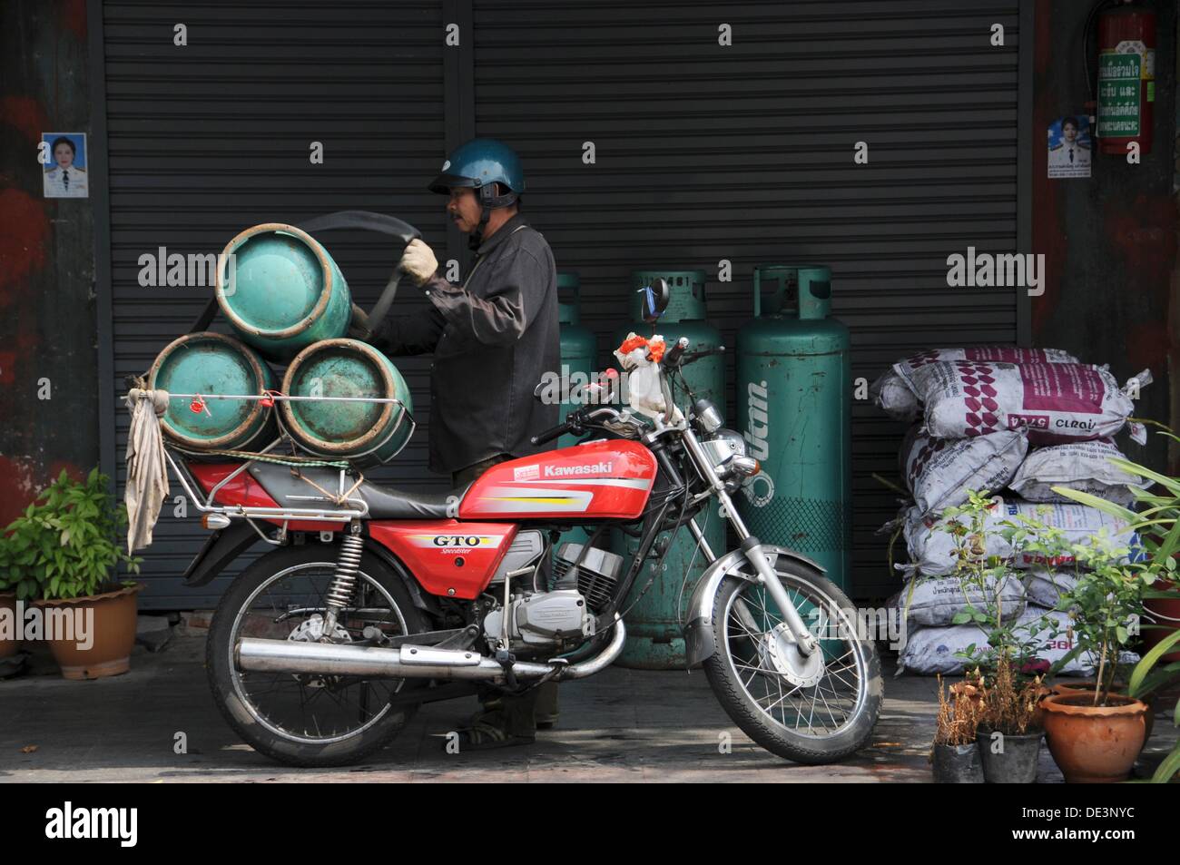 Gas Delivery Bike High Resolution Stock Photography and Images - Alamy