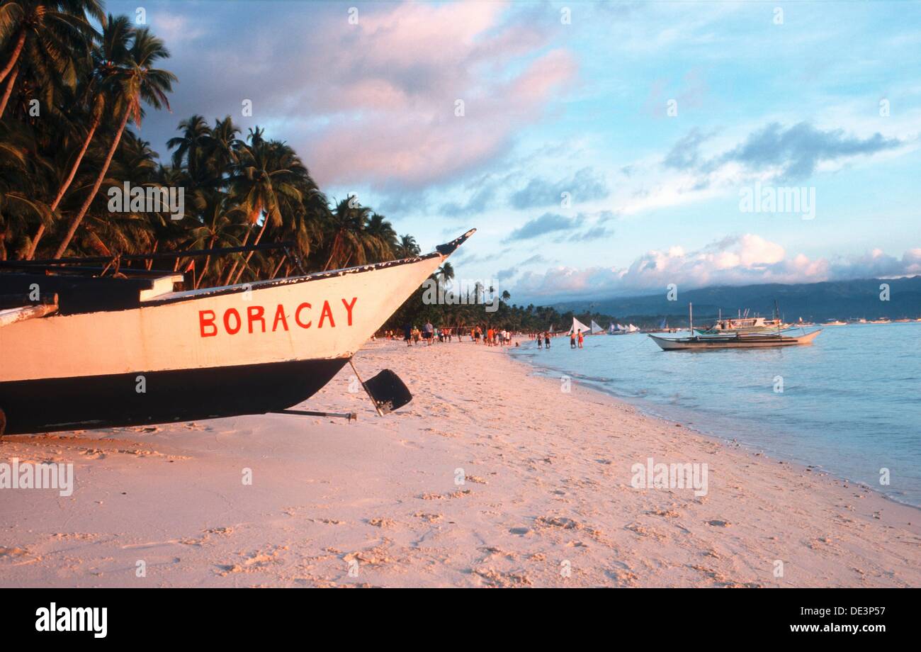 White Beach on Baracay Island Stock Photo - Alamy