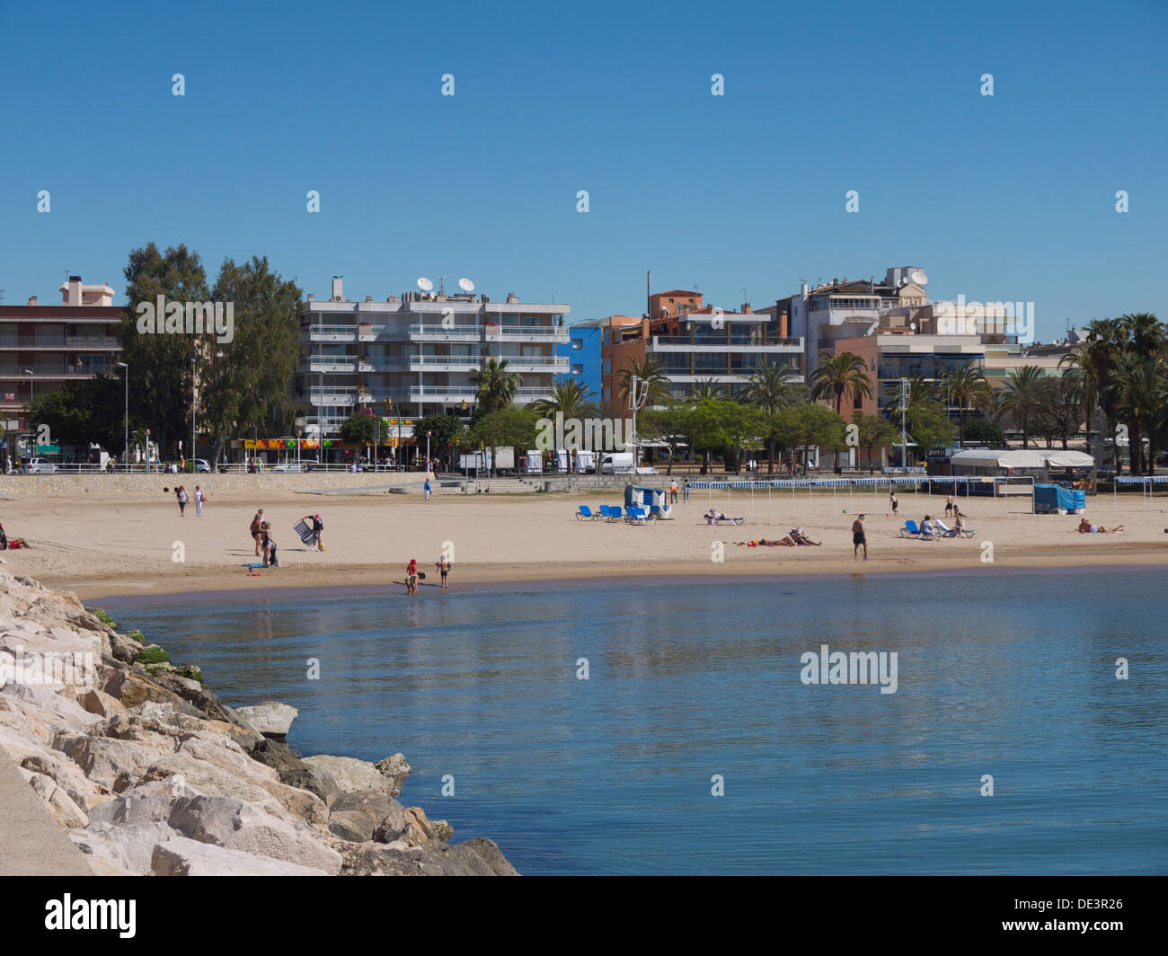 Sun, sand and hotels Stock Photo - Alamy